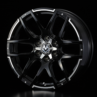 WEDS ADVENTURE MUD VANCE 04 16X6.5J +38 6H 139.7 BKP BLACK POLISH 0038 - Black Hawk Japan