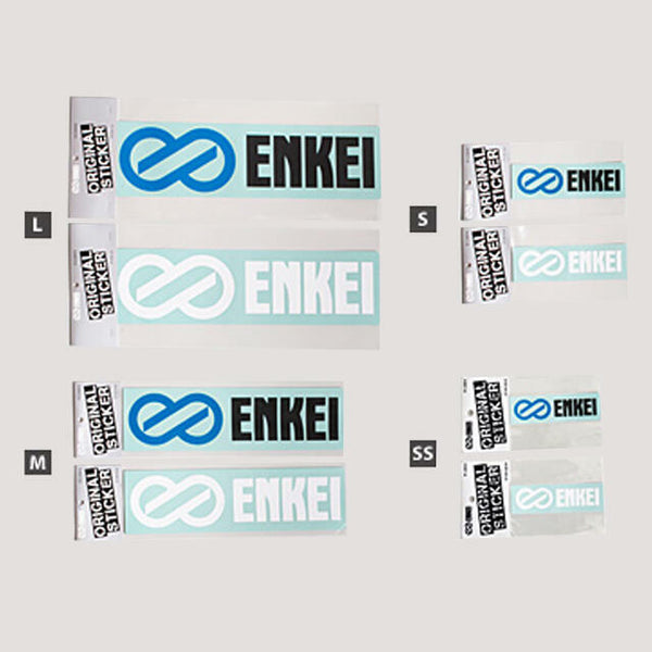ENKEI ENKEI LOGO STICKER BLUE X BLACK S ST-EK-SB - Black Hawk Japan