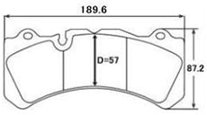 ACRE PC2600 BRAKE PAD FRONT FOR VOLVO V60 3.0T POLESTAR FB6304T FB525X ...