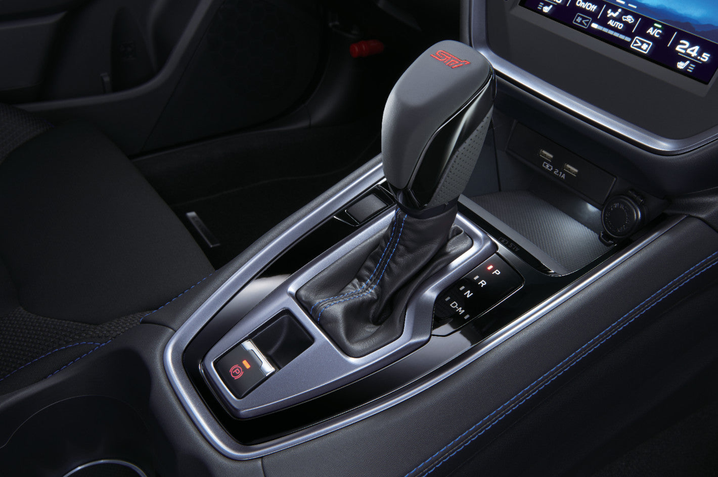 STI SHIFT KNOB CVT FOR SUBARU LAYBACK VN SG117VC001 - Black Hawk Japan