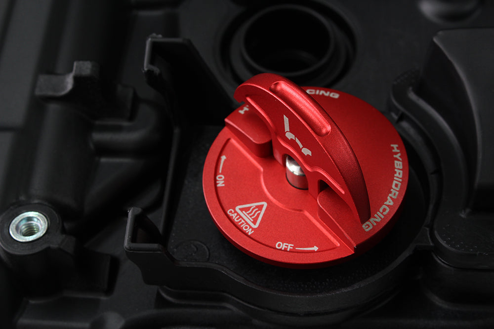 M&M HONDA OIL FILLER CAP HYBRID RACING V2 SLIM RED FOR HONDA CIVIC FL5 ...