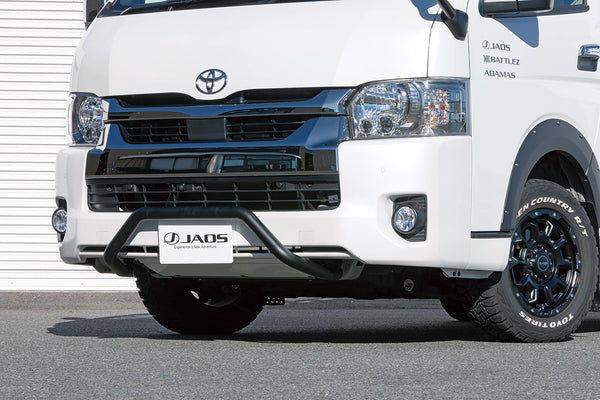 JAOS FRONT BUSH BAR WIDE TYPE 3 FOR TOYOTA HIACE 200 B180204BK - Black ...