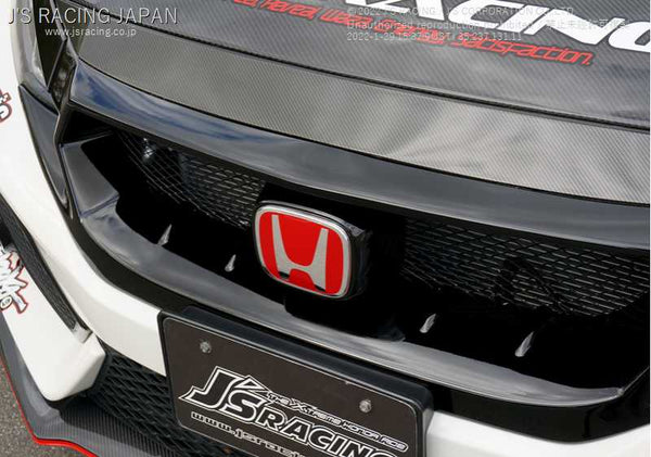 J'S RACING EMBLEM FRONT (H) FOR HONDA CIVIC FK8 75700-TGH-A01 - Black ...