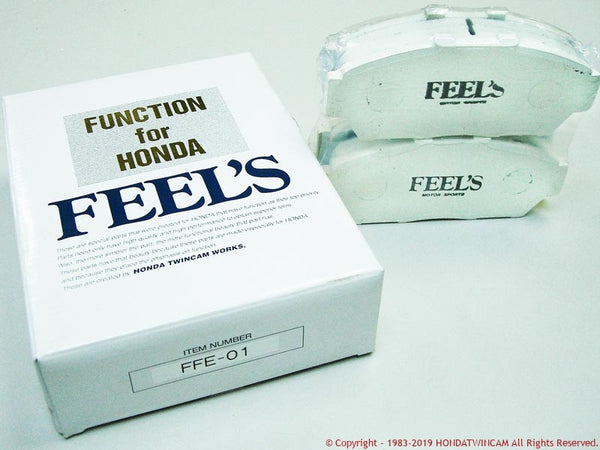 FEEL'S HONDA TWINCAM BRAKE PADS (EVO SERIES) FRONT FOR HONDA CIVIC EK9 ...