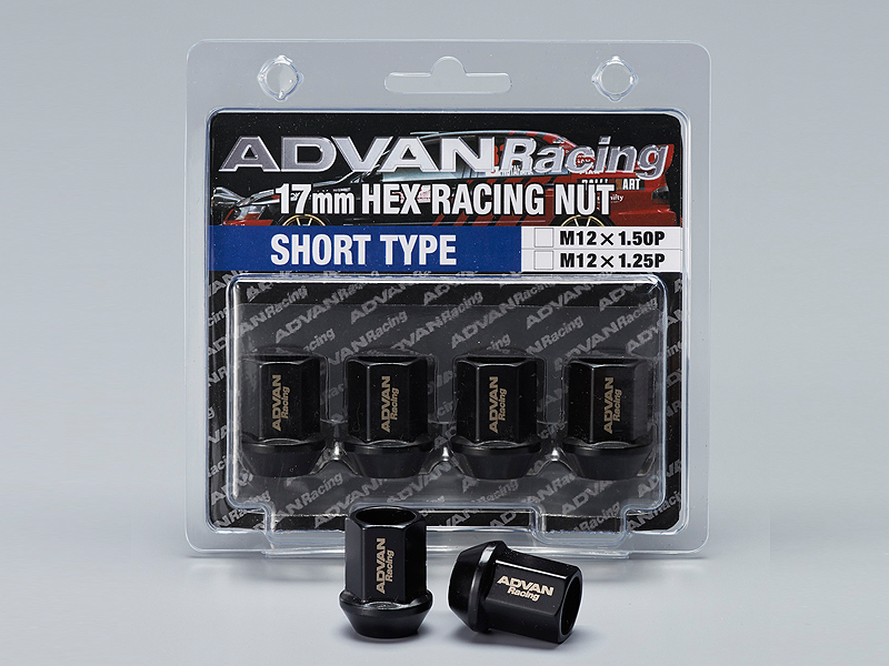 YOKOHAMA ADVAN RACING WHEEL NUT M12X1.50P H17 BL-S BLACK 4PCS FOR V2379 ...