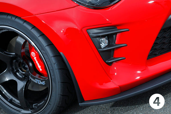 MAX ORIDO FRONT BUMPER SIDE GARNISH BLACK For TOYOTA FT86 ZN6 FA20 AKE ...