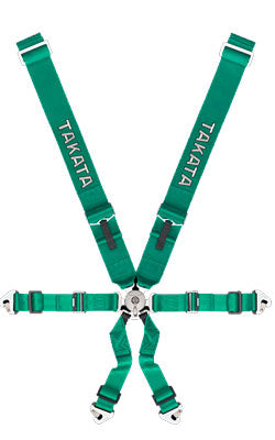 TAKATA RACE SERIES RACING HARNESS 6P SEAT BELT RACE 3x2 GREEN 94004-H2 ...
